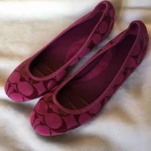 Coach | Shoes | Fuschia Super Comfy Coach Flats | Poshmark